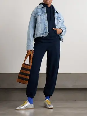 THE ELDER STATESMAN Cotton And Cashmere-blend Track Pants