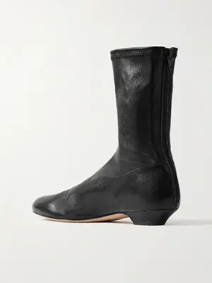 Khaite Leather Ankle Boots