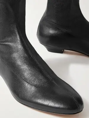 Khaite Leather Ankle Boots