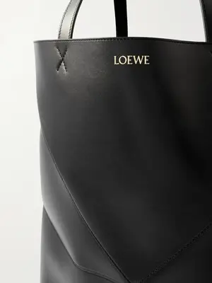 Loewe Puzzle Fold Large Leather Tote - Black