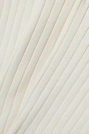 THE ROW Moss Ribbed Silk Maxi Skirt