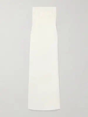 Co Strapless Crepe Maxi Dress