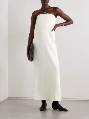 Co Strapless Crepe Maxi Dress