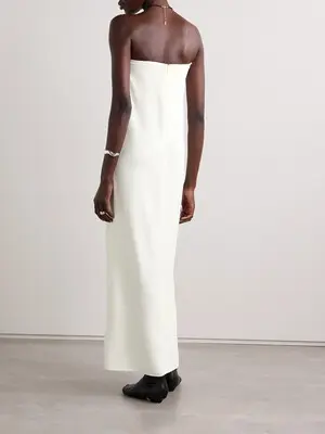 Co Strapless Crepe Maxi Dress