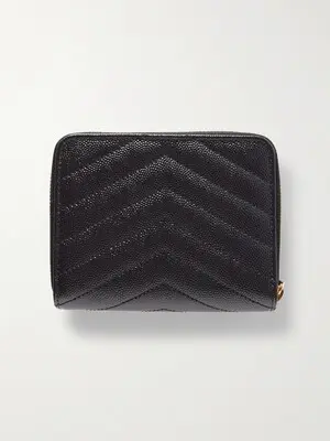 Saint Laurent Monogramme Quilted Textured-leather Wallet