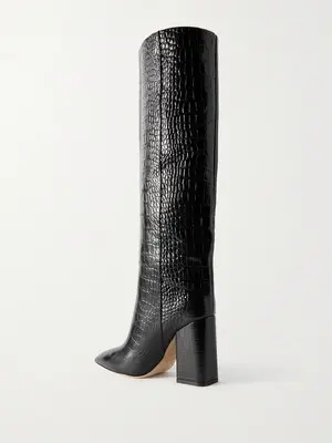 Paris Texas Anja Croc-effect Knee Boots