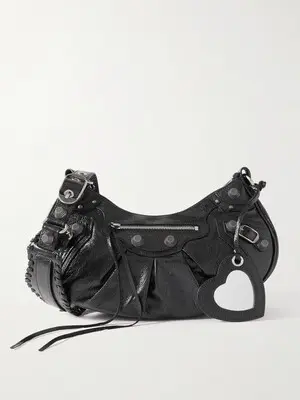Balenciaga Le Cagole Small Crinkled-leather Shoulder Bag - Black