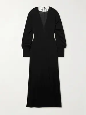 Bondi Born Net Sustain Cremona Knotted Midi Dress - Black