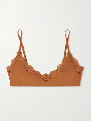 SKIMS Fits Everybody Lace Scoop Bralette Metallic