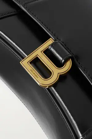Balenciaga Hourglass Small Leather Tote - Black