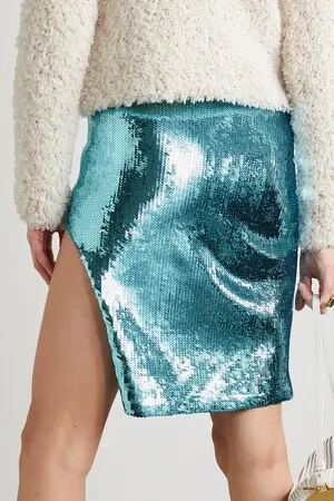 Loewe Asymmetric Sequined Mini Skirt