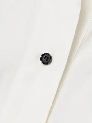 Co Gathered Cotton And Silk-blend Poplin Shirt