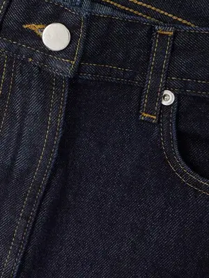 Loulou De Saison Rona Organic Denim Midi Skirt