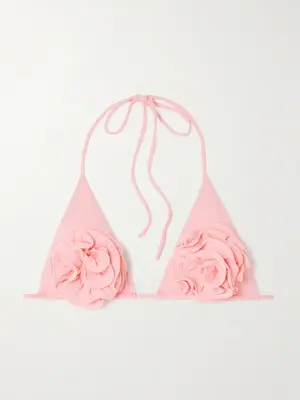 Magda Butrym Appliquéd Triangle Bikini Top
