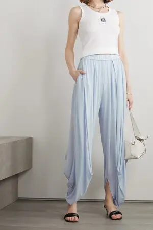 Loewe Balloon Draped Crepe Tapered Pants
