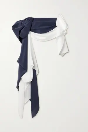 Loewe Draped Silk Waist Belt - Blue