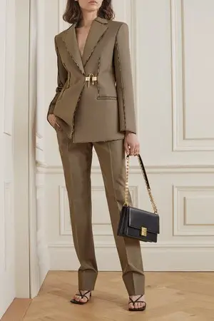 Givenchy Houndstooth Twill Tapered Trousers