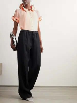 Coperni Zip-embellished Chiffon Blouse