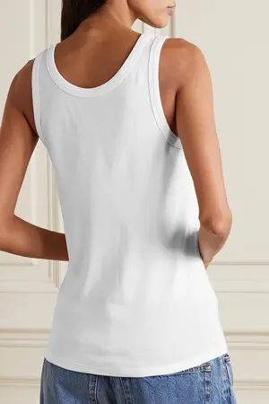 THE ROW Essentials Frankie Organic Cotton-jersey Tank - White