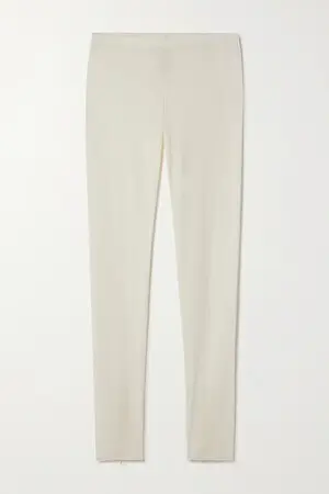 THE ROW Fraidy Stretch-silk Jersey Leggings