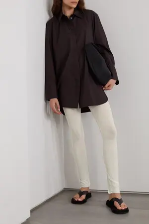 THE ROW Fraidy Stretch-silk Jersey Leggings