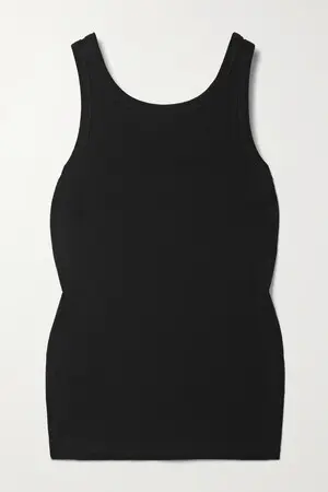 THE ROW Essentials Frankie Organic Cotton-jersey Tank - Black