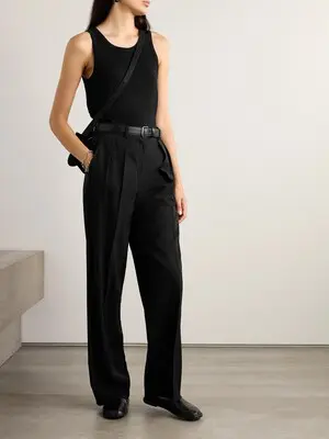 THE ROW Essentials Frankie Organic Cotton-jersey Tank - Black