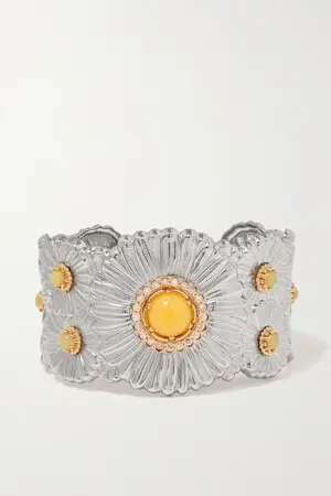 Buccellati Blossoms Daisy Agatha And Diamond Cuff