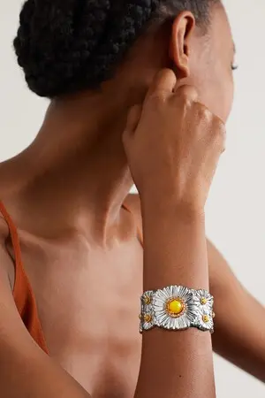 Buccellati Blossoms Daisy Agatha And Diamond Cuff