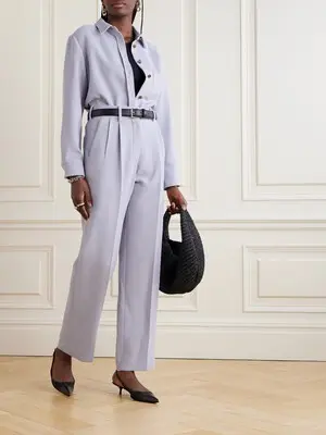 BLAZÉ MILANO Fox Pleated Wool Pants