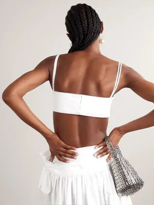 Magda Butrym Appliquéd Cotton Bralette
