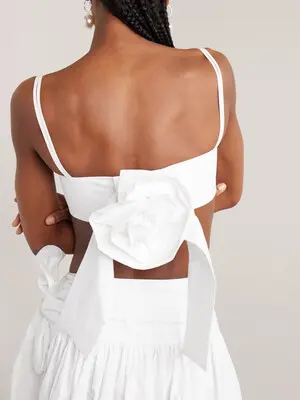 Magda Butrym Appliquéd Cotton Bralette