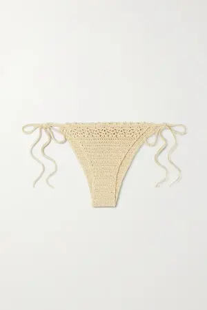 Cult Gaia Eshe Crocheted Bikini Briefs - Neutrals