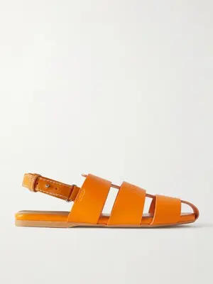 JW Anderson Fisherman Embossed Leather Sandals - Orange