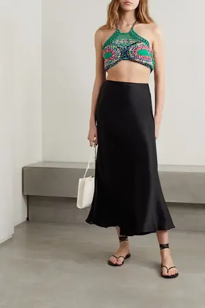 Etro Cropped Crocheted Halterneck Top