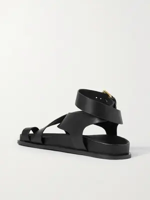 A.emery Jalen Leather Sandals - Black