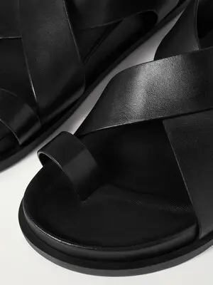 A.emery Jalen Leather Sandals - Black