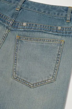 Givenchy Distressed Two-tone Straight-leg Jeans