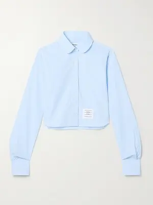 Thom Browne Cropped Cotton-poplin Shirt