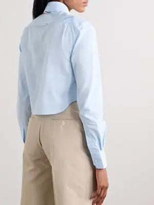Thom Browne Cropped Cotton-poplin Shirt
