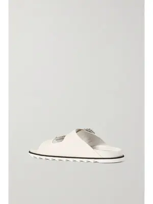 ROGER VIVIER Slidy Viv Leather Slides