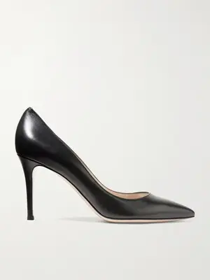 GIANVITO ROSSI 85 Leather Pumps - Black