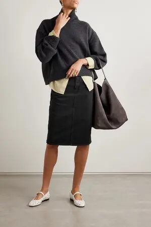 Paige Net Sustain Siren Denim Skirt
