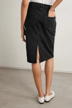 Paige Net Sustain Siren Denim Skirt