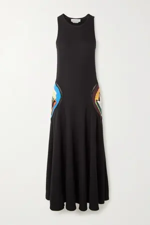 Gabriela Hearst Alia Crochet-trimmed Maxi Dress