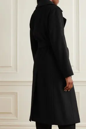 Max Mara Manuela Belted Camel Hair Coat - Black