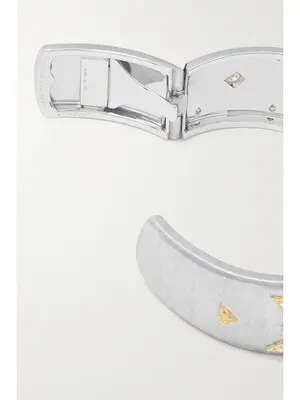 Buccellati 18-karat White And Yellow Gold Diamond Cuff