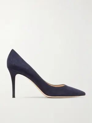 GIANVITO ROSSI 85 Suede Pumps - Blue
