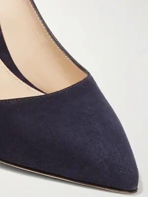 GIANVITO ROSSI 85 Suede Pumps - Blue