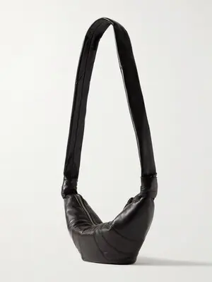LEMAIRE Croissant Small Paneled Leather Shoulder Bag - Brown